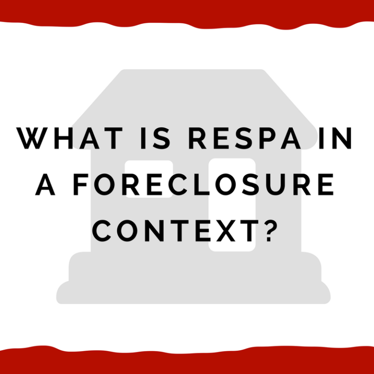 How can RESPA help stop my foreclosure in Alabama?